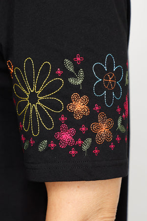 Lolo Luxe Embroidered Floral Puff Sleeve Tee – Evelyn & Arthur